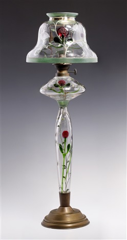 A RARE MOSER KARLSBADER SECESSION FLUID LAMP by Moser (Co.) on artnet