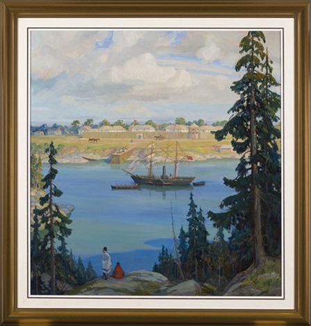 S.S. Beaver off Fort Victoria, 1846 by Adam Sherriff Scott on artnet