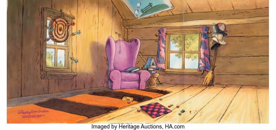 Poohs Heffalump Movie Master Background and Layout Drawing Walt Disney ...