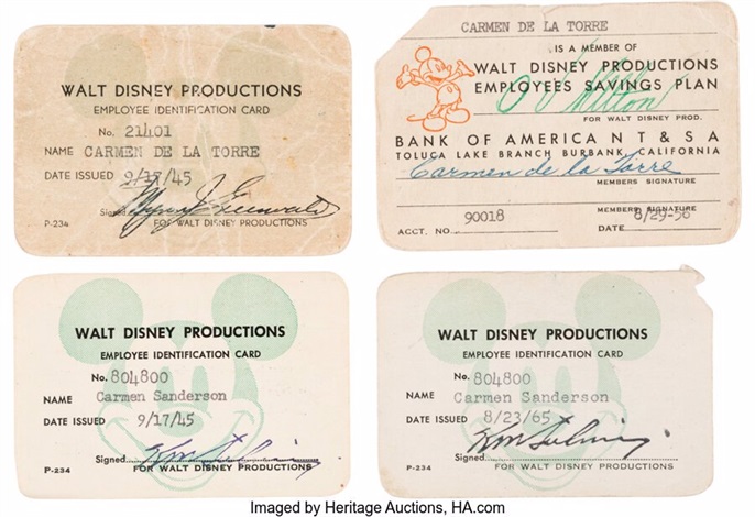 Disney Cast Member IDs, Passes, and Parking Stickers Group of 47 Walt ...