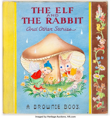 The Elf and the Rabbit Book Mock-Up Color Comp with Front and Back Illustrations Original Art ...