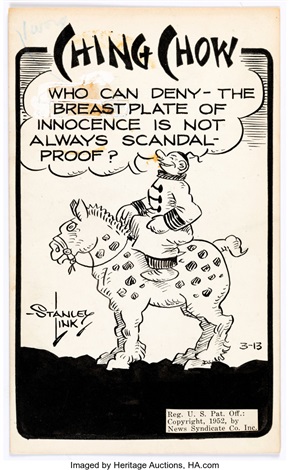 Stanley Link Ching Chow Daily Gag-Panel Comic Strip Original Art dated ...