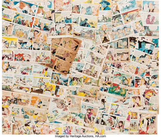 Bob Lubbers Robin Malone Sunday Comic Strip Production Color Guides ...