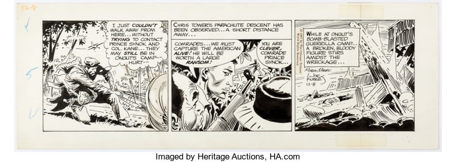 Joe Kubert Tales of the Green Berets Daily Comic Strip Original Art ...
