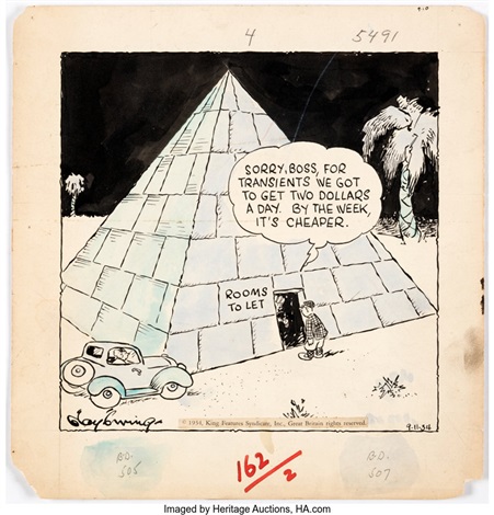 Jay Ewing Bughouse Fables Daily Comic Strip Panel Original Art dated 9 ...