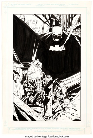 Keith Giffen and Al Gordon Detective Comics 600 Batman Pin-up Original ...