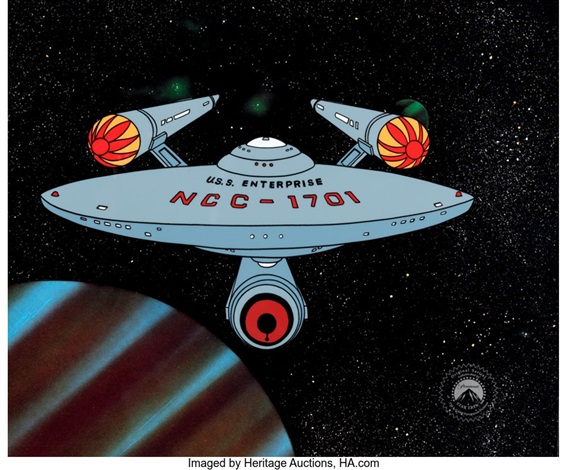 Star Trek The Animated Series Enterprise Sericel Group of 2 Paramount ...