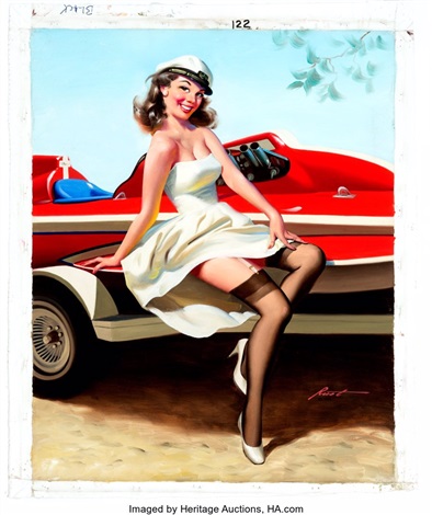 Donald Rusty Rust - Pin-Up Painting Original Art undated by Donald Rust on artnet