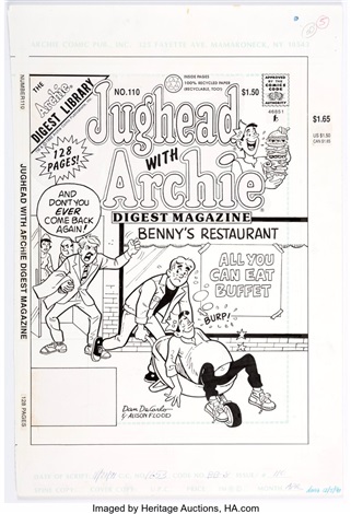Dan DeCarlo and Alison Flood Jughead with Archie Digest 110 Cover ...