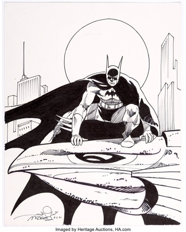 Walt Simonson and Bob McLeod - Batman Specialty Illustration Original Art 1981 by Walt Simonson ...