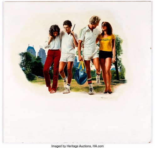 Ron Lesser - Paperback Novel Cover Painting Original Art Doubleday Book ...