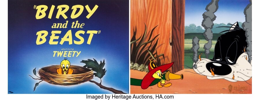 Birdy and the Beast Tweety and Sylvester Limited Edition Cel 120500 ...