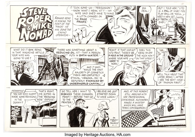 William Overgard Steve Roper Mike Nomad Sunday Comic Strip Original Art ...