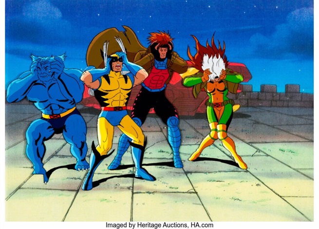 X-Men Beast, Wolverine, Gambit and Rogue Production Cel Marvel Studios ...