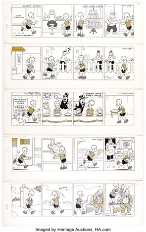 John Liney Henry Daily Comic Strip Original Art Group of 5 King ...