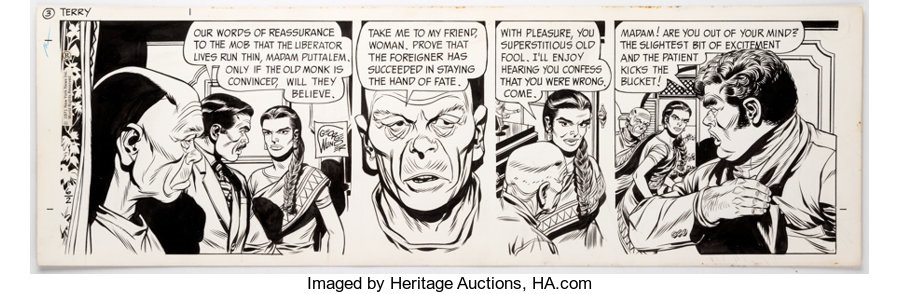 George Wunder Terry and the Pirates Daily Comic Strip Original Art ...