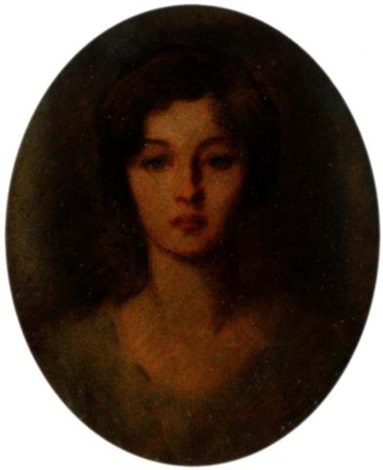 Portrait of a young lady by Charles Courtney Curran on artnet