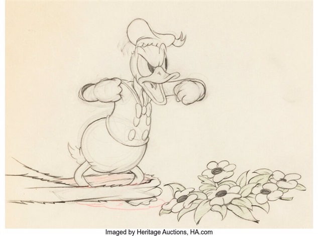 Moose Hunters Donald Duck Animation Drawing Walt Disney, 1937 CGC ...