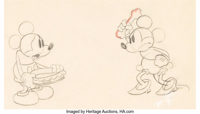 Puppy Love Mickey Mouse and Minnie Mouse Animation Drawing Walt Disney ...
