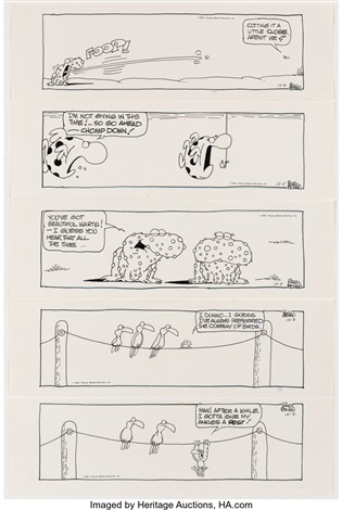 Roger Rog Bollen Animal Crackers Daily Comic Strip Original Art Group ...