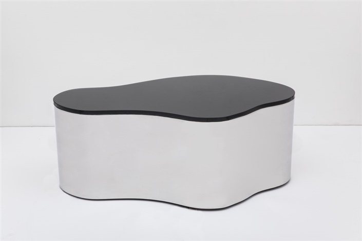 Free Form Low Table B with Black Top by Karl Springer on artnet