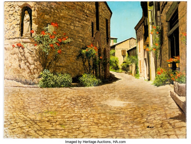 Ron Lesser Cordes- Sur- Coel, Southern France Painting Original Art c ...