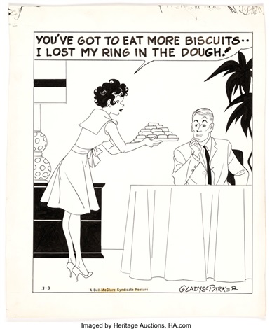 Gladys Parker Mopsy Daily Single-Panel Comic Strip Original Art dated 3 ...