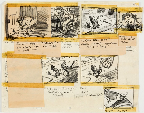 Ben and Me Storyboard Drawings by Bill Peet Walt Disney, 1953 by Walt ...