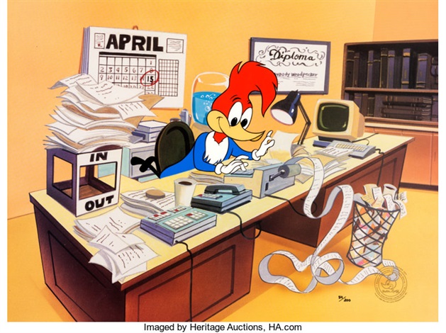 Accountant Woody Woodpecker Profession Series Limited Edition Cel 54200 ...
