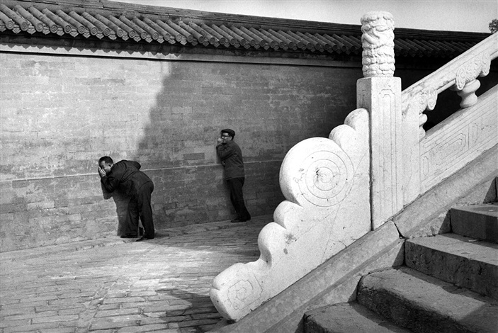 Echo wall at the Temple of Heaven, Beijing by Marc Riboud on artnet