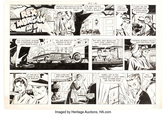 Marvin Bradley and Frank Edgington Rex Morgan, M.D. Sunday Comic Strip ...