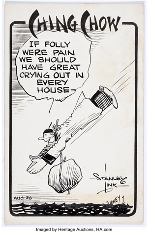 Stanley Link Ching Chow Daily Single-Panel Comic Strip Original Art ...