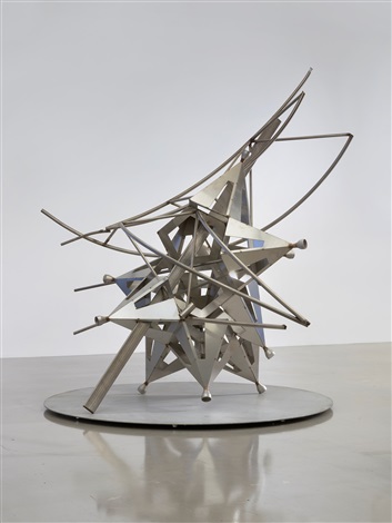 Stainless split star with truss segments by Frank Stella on artnet
