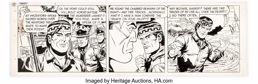 George Wunder Terry and the Pirates Daily Comic Strip Original Art ...