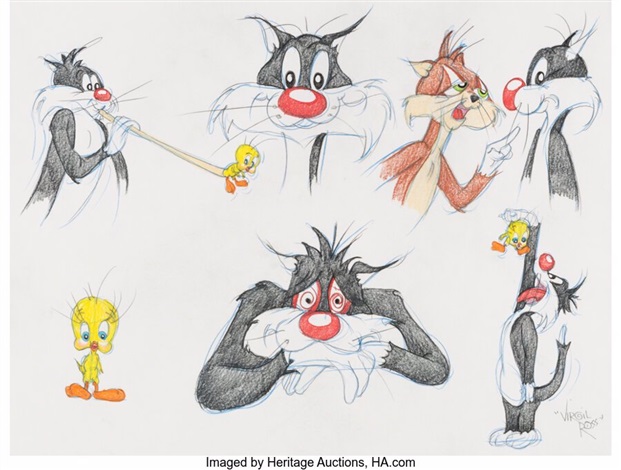 Tweety Bird And Sylvester Drawing