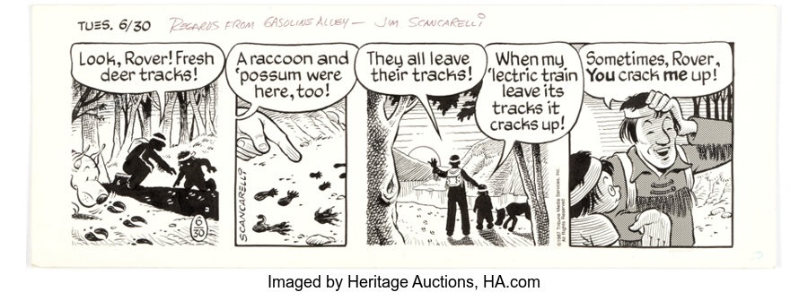 Jim Scancarelli Gasoline Alley Daily Comic Strip Original Art dated 6 ...