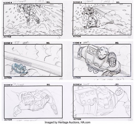 Ultimate Avengers II War Machine Storyboard Original Art Signed by Stan ...