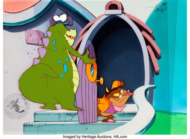 The Wuzzles Crocosaurus and Brat Production Cel Setup with Animation ...