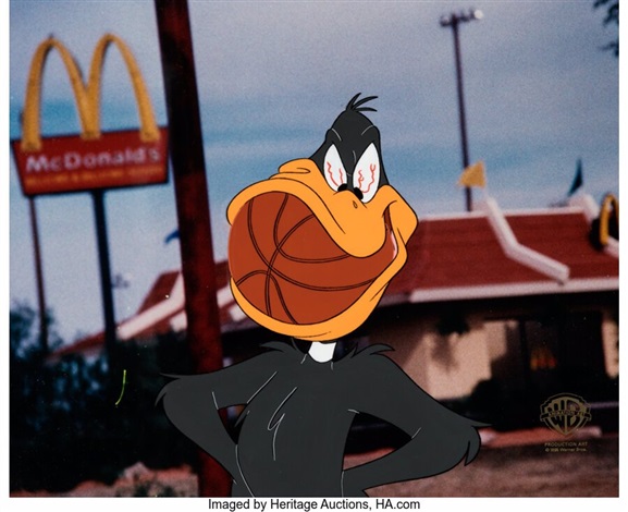 Daffy Duck Production Cel Warner Brothers, c. 1990s by Warner Bros ...