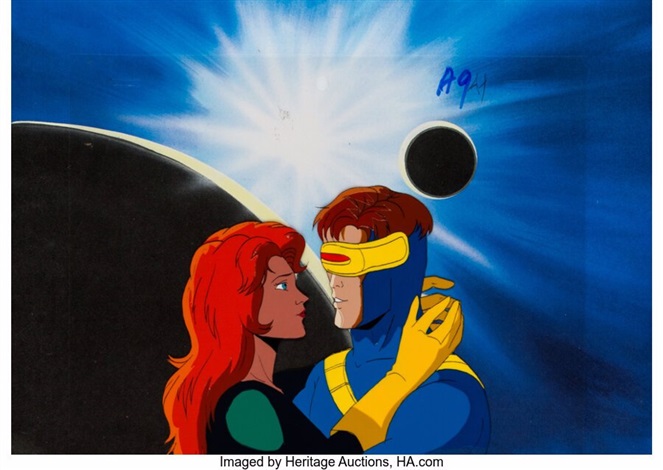 X-Men Cyclops and Jean Grey Production Cel Marvel Studios, c. 1992-97 ...