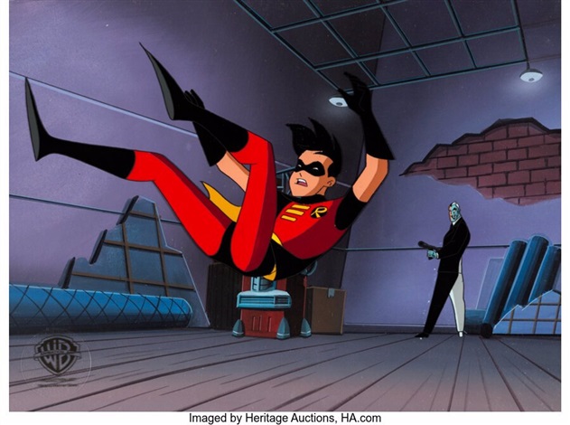 The New Batman Adventures Robin and Two Face Production Cel Setup with ...