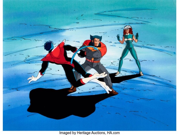 X-Men Nightcrawler, Rogue and Wolverine Production Cel Setup Marvel ...