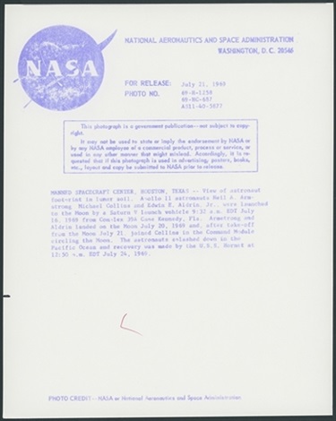 First Footprint on the Moon by NASA on artnet