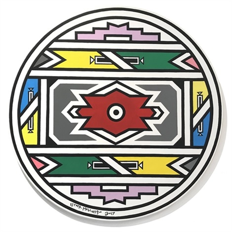 Ndebele Pattern by Esther Mahlangu on artnet