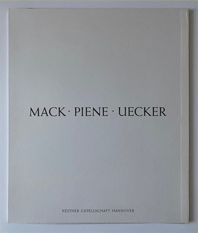 ZERO-Kassette. Mack-Piene-Uecker portfolio of three by Günther Uecker ...