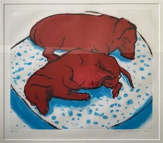 Horizontal Dogs by David Hockney on artnet