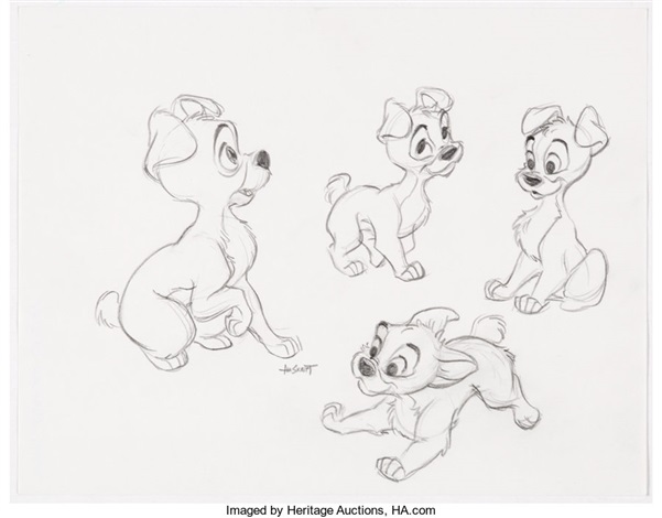 Lady and the Tramp II Scamps Adventure Model Sheets Group of 10 Walt ...