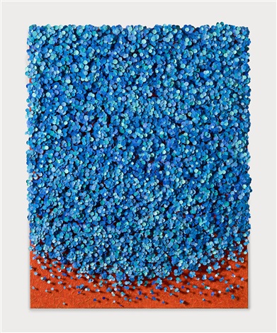 Blue Blossom on the Red by Cho Sung Hee on artnet