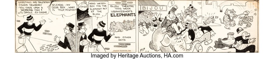 Bernard Dibble Danny Dingle Daily Comic Strip Original Art dated 2-2 ...