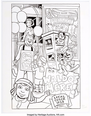 Kim Deitch Waldo Original Art Fantagraphics Books, c. 1990 With Deitchs ...
